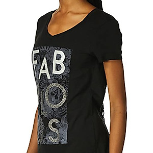 Hanes Women's Short Sleeve V-Neck Graphic T-Shirt