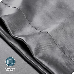 Bare Home 100% Mulberry Silk Pillowcase for Hair and Skin - Ultra Premium 6A Grade 19 Momme Silk Pillow Case - Envelope Enclosure - Breathable Cooling Pillow Cover (Standard, Grey)