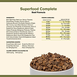 BADLANDS RANCH - Superfood Complete, Air-Dried Adult Dog Food - High Protein, Zero Fillers, Superfood Nutrition by Katherine Heigl (64 oz., Beef Formula)