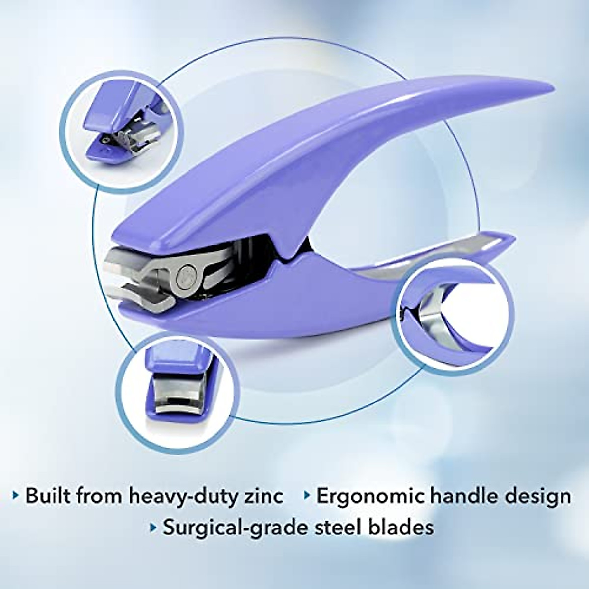 Clipperpro Omega Select Fingernail Clipper - Senior Finger Nail Clippers for Women and Men | Ergonomic Nail Cutter Clipper with 180 Degree Swivel Head | Sharp, Durable Thick Nail Clippers