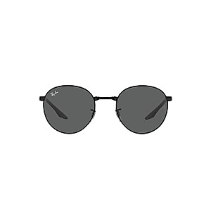 Ray-Ban RB3691 Round Sunglasses, Black/Dark Grey, 51 mm