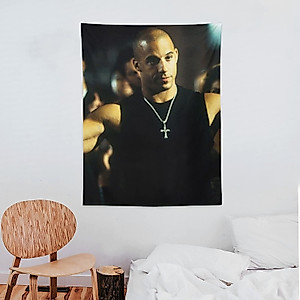 Vin Diesel Tapestry The Fast And The Furious Stars Polyester Tapestry Wall Art Print Gift Picture Painting Tapestries Artwork Bedroom Home Decor 30"x40"