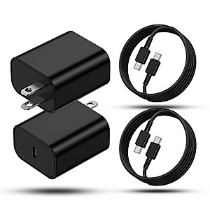 for Samsung Galaxy S23 45w Fast Charger Type C,45 Watt Samsung Charger Block USB C Super Fast Charging for Samsung Galaxy S23 Ultra/S23/S23+/S22/S22 Ultra/S22+/Note 20/S20/S21, Galaxy Tab S7+/S8+2Pack