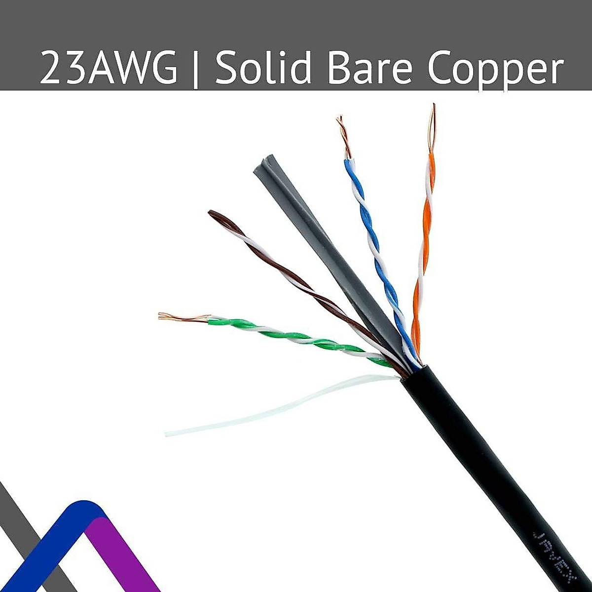 JAVEX CAT6 Ourdoor UL CMX [23AWG Solid Bare Copper] 1000 FT, 600MHz, ETL Listed, UV-Resistant and Weather-Proof PE Jacket, UTP Network and Gaming Ethernet Cable, 1000 feet, Black