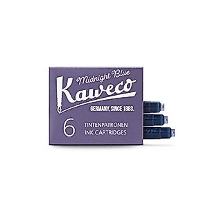 Kaweco Midnight Blue Ink cartridges (Pack of 6)