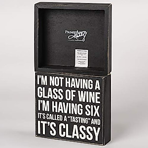 Primitives by Kathy 37153 Classic Box Sign, 7 x 6.5-Inches, Classy