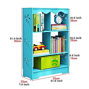 TISTIK Librero Estantería 5 Cube Bookcase Freestanding 3 Tier Open Bookshelf Modern Toy Storage Rack MDF Storage Display Cabinet for Bedroom Living Room Organizer Decor