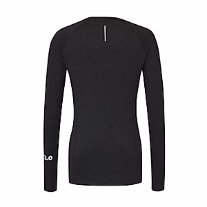 New Balance Women's 2.0 Soft Long Sleeve Base Layer Top with Thumbhole, Black, Large