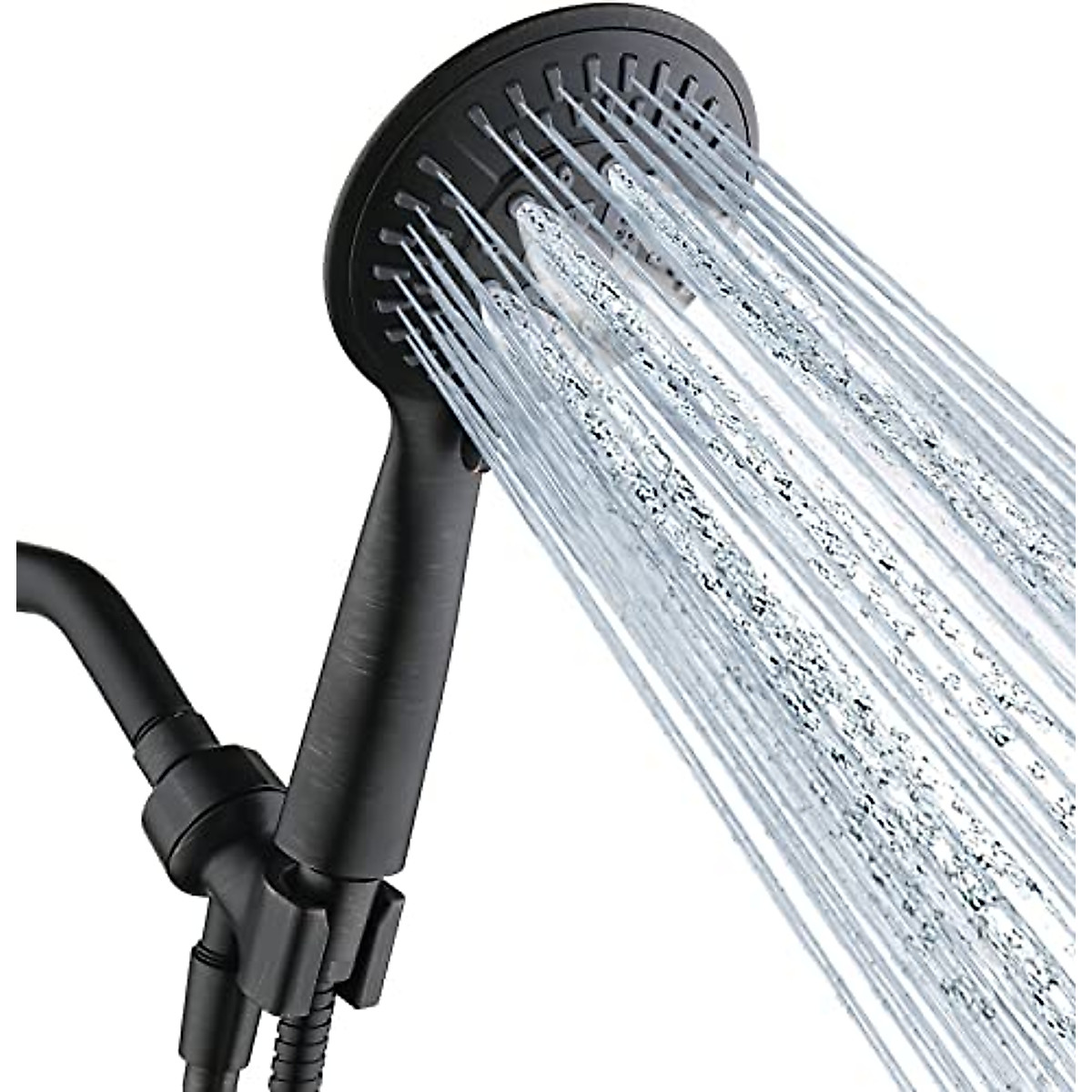 BRIGHT SHOWERS 9 Spray Settings Handheld Shower Head Set High Pressure Oil-Rubbed Bronze Hand Held Showerhead with 60 Inch Flexible Shower Hose and Adjustable Shower Arm Mount Bracket