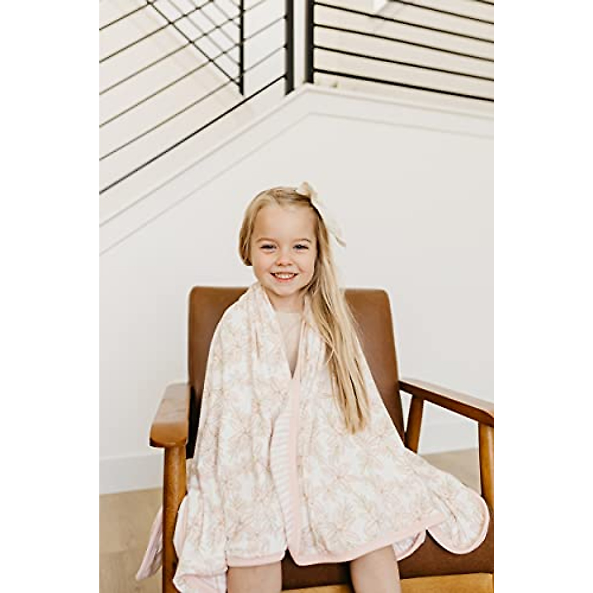 Large Premium Knit Baby 3 Layer Stretchy Quilt Blanket "Kiana" by Copper Pearl