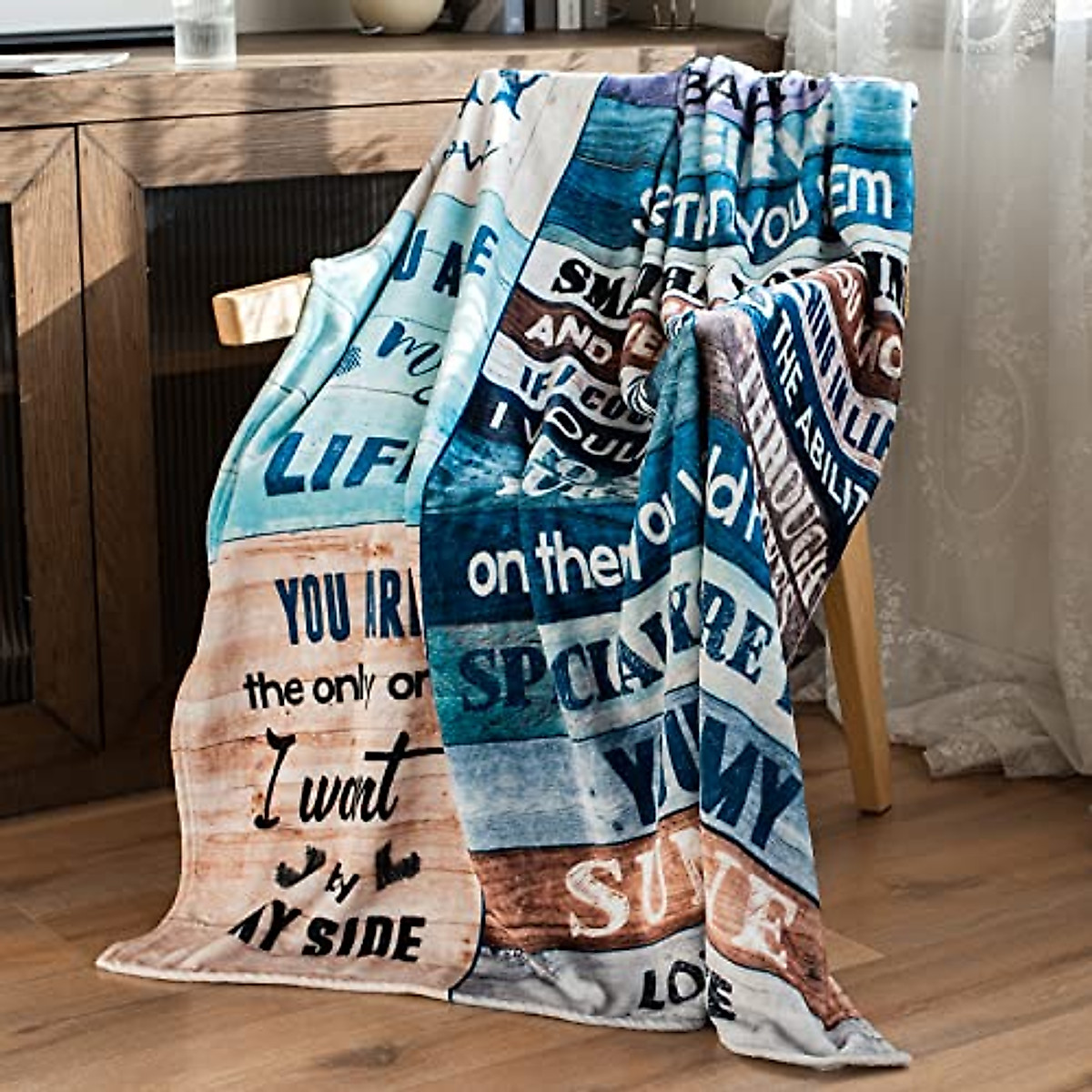 Yomaisky Anniversary Birthday Gifts for Her Wife from Husband to My Wife Blanket Presents Christmas Valentines Gifts for Her Wife Romantic Healing Soft Warm Flannel Fleece Woollen Throws for Bed Sofa