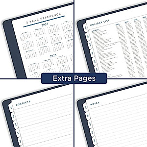 AT-A-GLANCE 2023 Weekly & Monthly Planner, 5-1/2" x 8-1/2", Small, Spiral Bound, Monthly Tabs, Pocket, Signature, Navy (YP20020)
