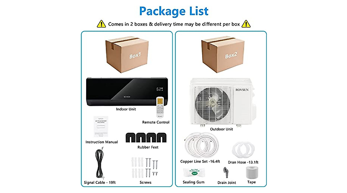 ROVSUN 9,000 BTU Wifi Mini Split AC & Heating System