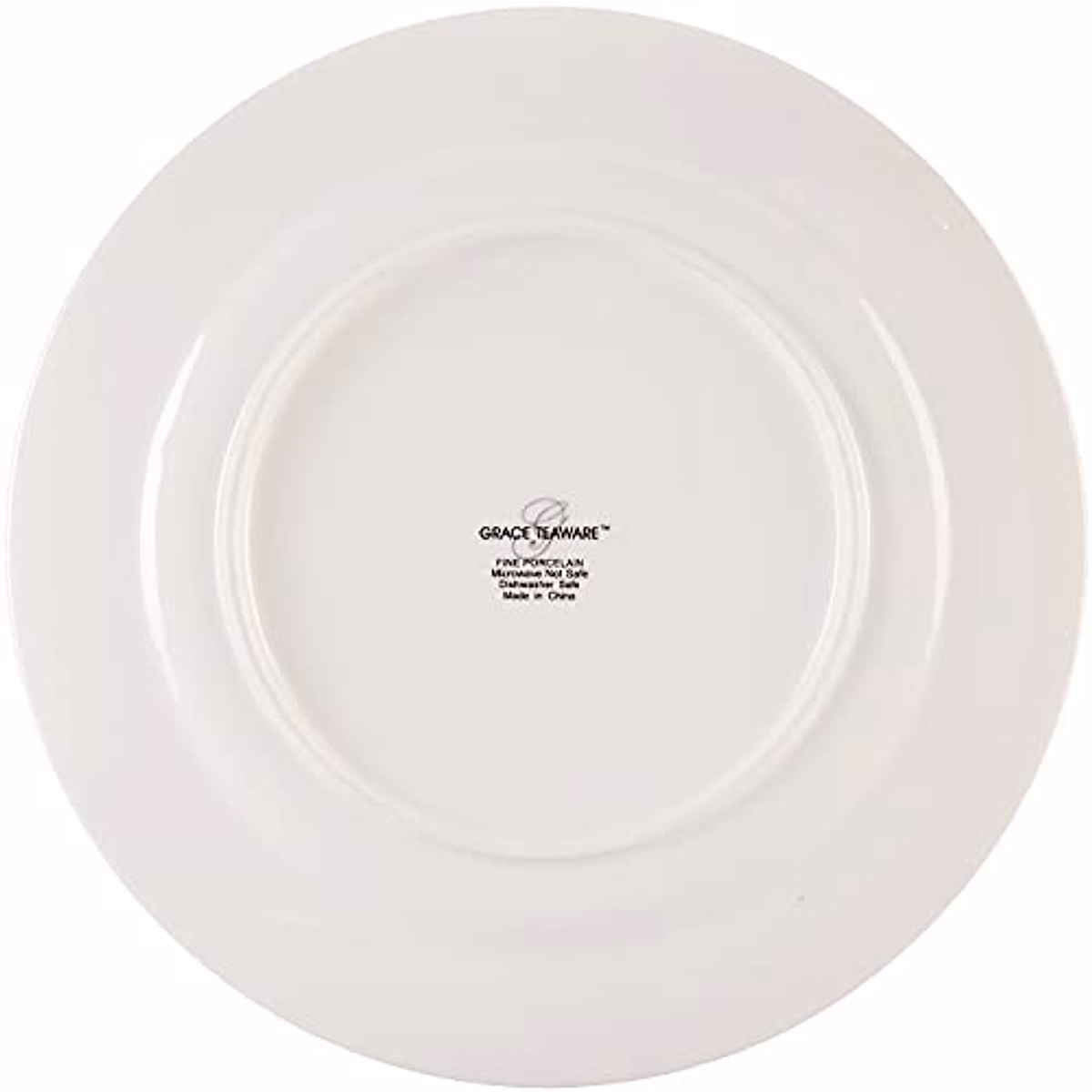 Gracie China Rose Chintz Porcelain 8-Inch Dessert Plate Set of 4, Assorted Four Designs