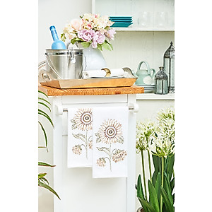 C&F Home Sunflower Flour Sack Kitchen Towel Decor Decoration 18" x 27" White