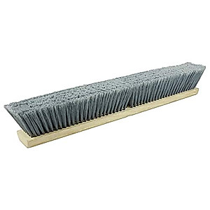 Weiler 42042 24" Fine Sweep Floor Brush, Flagged Silver Polystyrene Fill, Natural