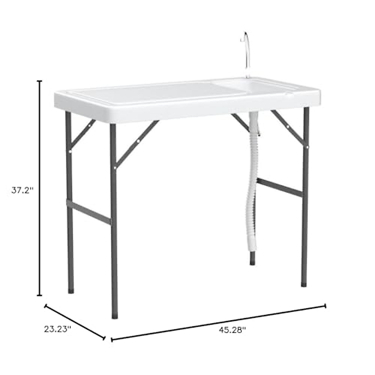 Old Cedar Outfitters Fish and Game Cleaning Table with Sink and Folding Legs