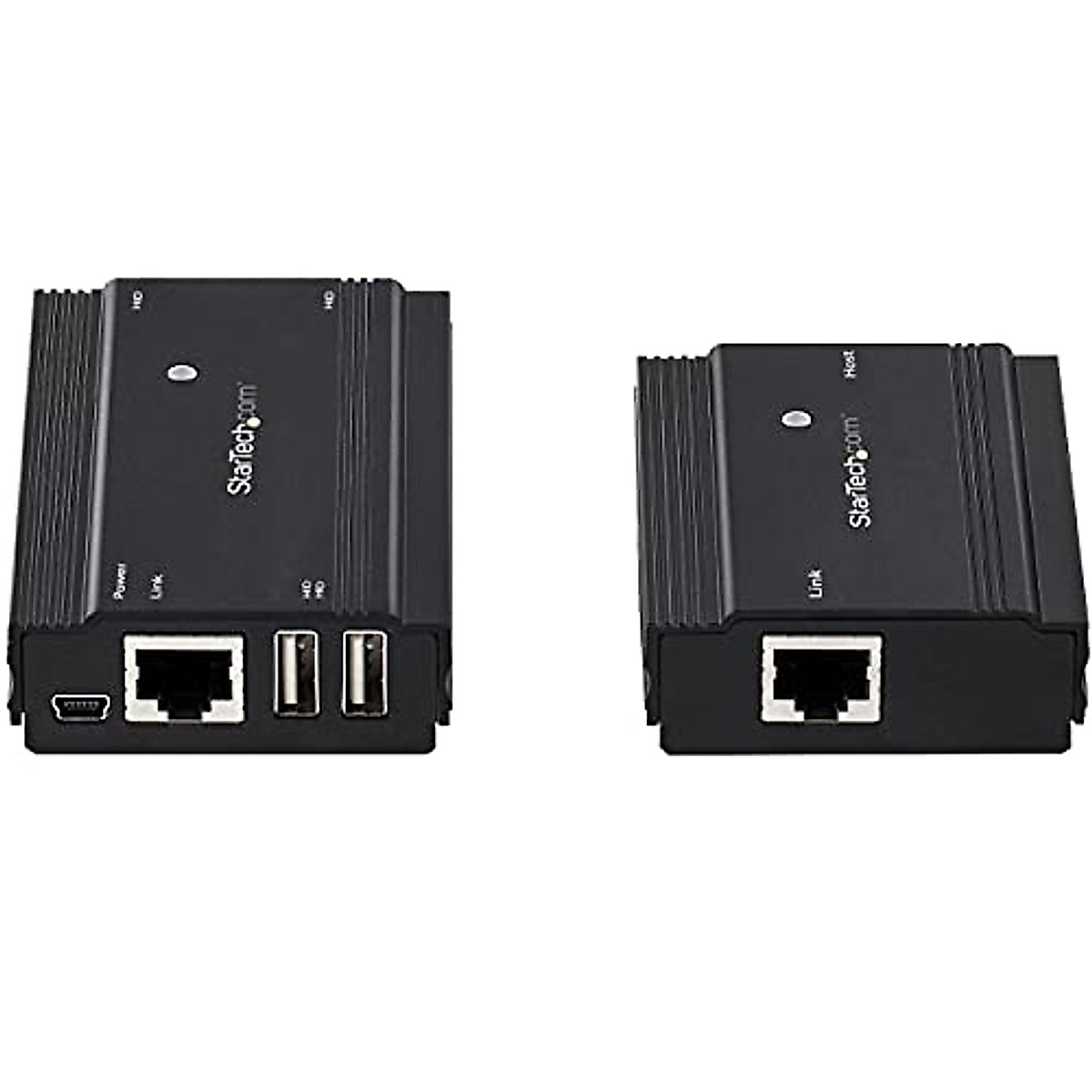 StarTech.com 4-Port USB 2.0 Extender Hub Over Single CAT5e/CAT6 Ethernet Cable (RJ45) - 330ft (100m) - USB Extender Hub Adapter Kit - Metal Housing - Externally Powered - 480 Mbps, TAA