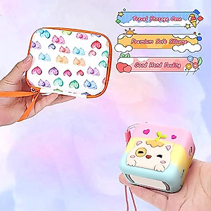 MGZNMTY Travel Storage Case and Multicolor Silicone Cover for Yoto Mini Player - Kids Audio & Music Player, Yoto Player Cards and Charging Cables