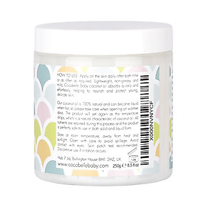 Cocobelle Baby Pure & Gentle Premium 100% Organic Virgin Coconut Oil for Babies – Perfect for Dry Skin, Eczema, Scalp/Cradle Cap, Bottom Balm, Nappy Rash Balm, Sores, Flaky Skin & Baby Massage Oil