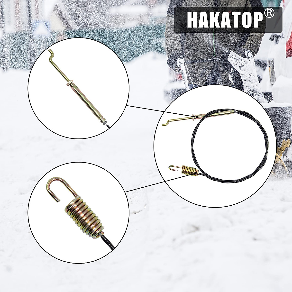 2PK 746-0897 946-0897 Snowblower Auger Clutch Cable for MTD TROYBILT Craftsman 746-0897 746-0897A 946-0897A 290-653 2 Stage Snowblowers
