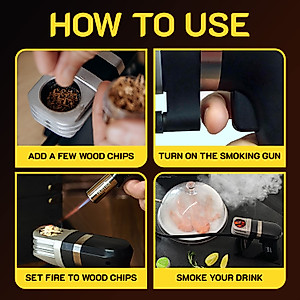 Cocktail Smoker Kit - Whiskey Smoker Kit - Smoke Infuser Birner PRO - Premium Kit, 13 PCS, with Accessories and Wood Chips - Cold Smoke for Food and Drinks - Gift for Men