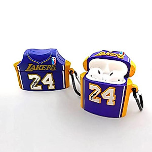 ZHAWK Silicone AirPod Pro Cases | Compatible with AirPods Pro/3 only | 3D Cute Covers | Wireless Charging Case | Best Gifts for Your Loved Ones (Purple Laker)