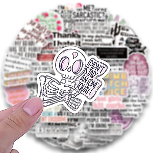 SEMYEIYO 60 PCS Sarcastic Stickers,Funny Stickers for Adults,Snarky, Humorous Quotes Stickers for Water Bottle,Laptop,Phone,Hard Hat,Bumper,Gifts for Adult