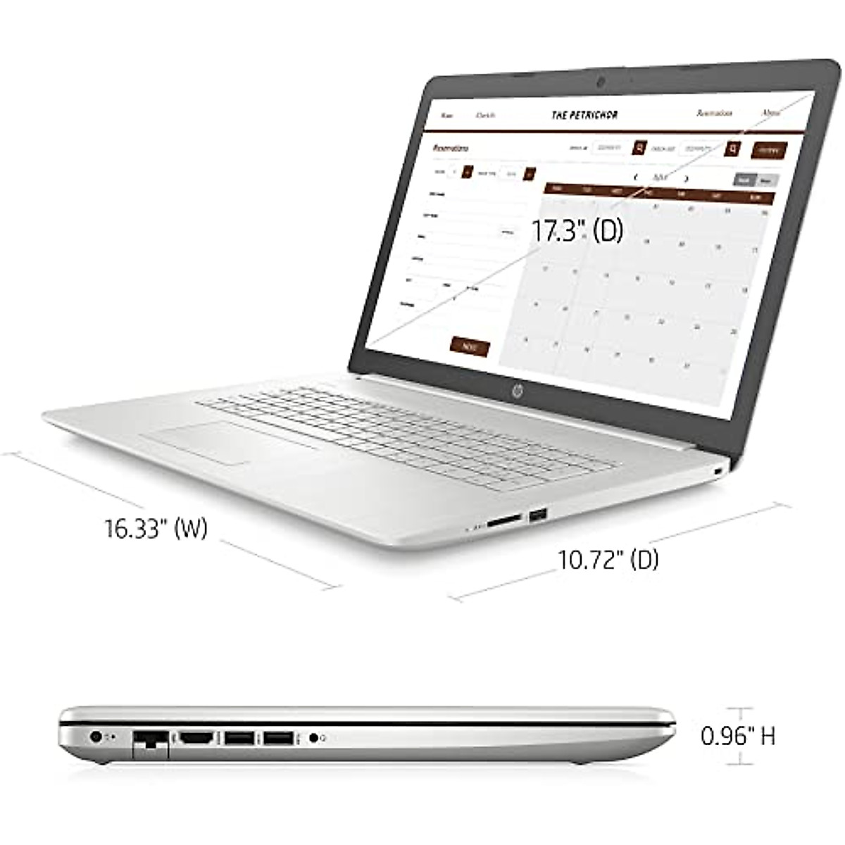 2022 HP Pavilion 17 Laptop, 17.3" HD+ Anti-Glare Display, 11th Gen Intel Core i3-1115G4, 16GB RAM, 1 TB PCIe SSD, Wireless-AC, Webcam, Long Battery Life, Windows 11, Silver (Latest Model)