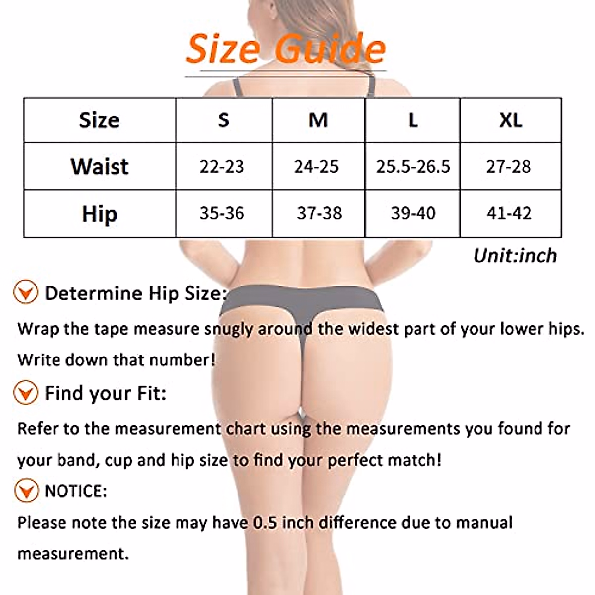 LEITNIAS Seamless Thongs Underwear for Women Breathable Stretch V-waist Panties Invisible No Show Thongs 6 Pack S-XL