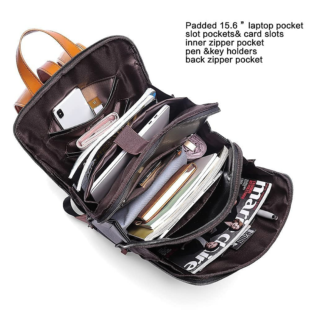 CLUCI Womens Backpack Purse Leather + Women Wallet