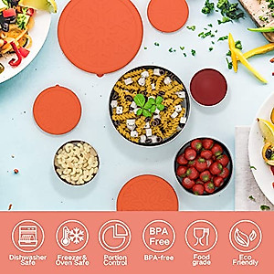 VOLCANOES CLUB Small Stainless Steel Snack Containers with Silicone Lids, Set of 4 (13oz, 7oz, 3oz, 1.5oz), Metal Kids Lunch Containers Bento Box, Leakproof Stackable Reusable for School Travel Picnic