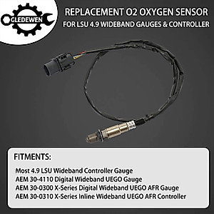LSU 4.9 Lambda WideBand O2 Oxygen Sensor | for AEM 30-4110 30-0300 30-0310 - X Series AFR Inline Controller - UEGO A/F Ratio Wideband 02 Gauge | Replace# 17025, 0258017025