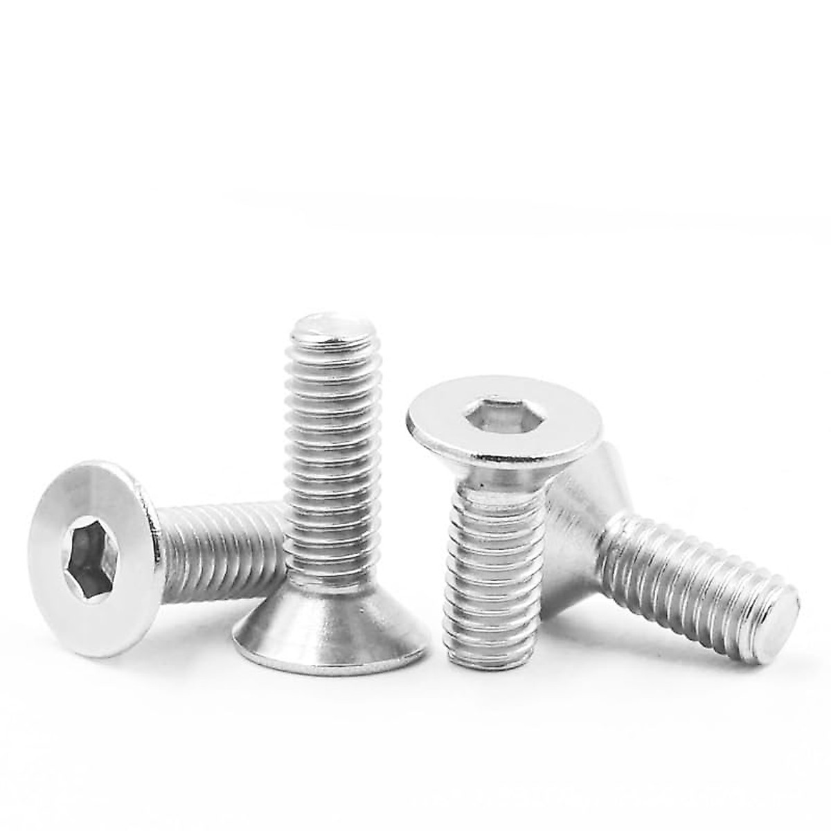10pcs Screw 304 Stainless Steel Hexagon Socket Head Flat Head Machine Wire Flat Cup Socket Head Screw countersunk Head Hexagon Socket Screw Hexagon Socket Screws (Size : M5*12)