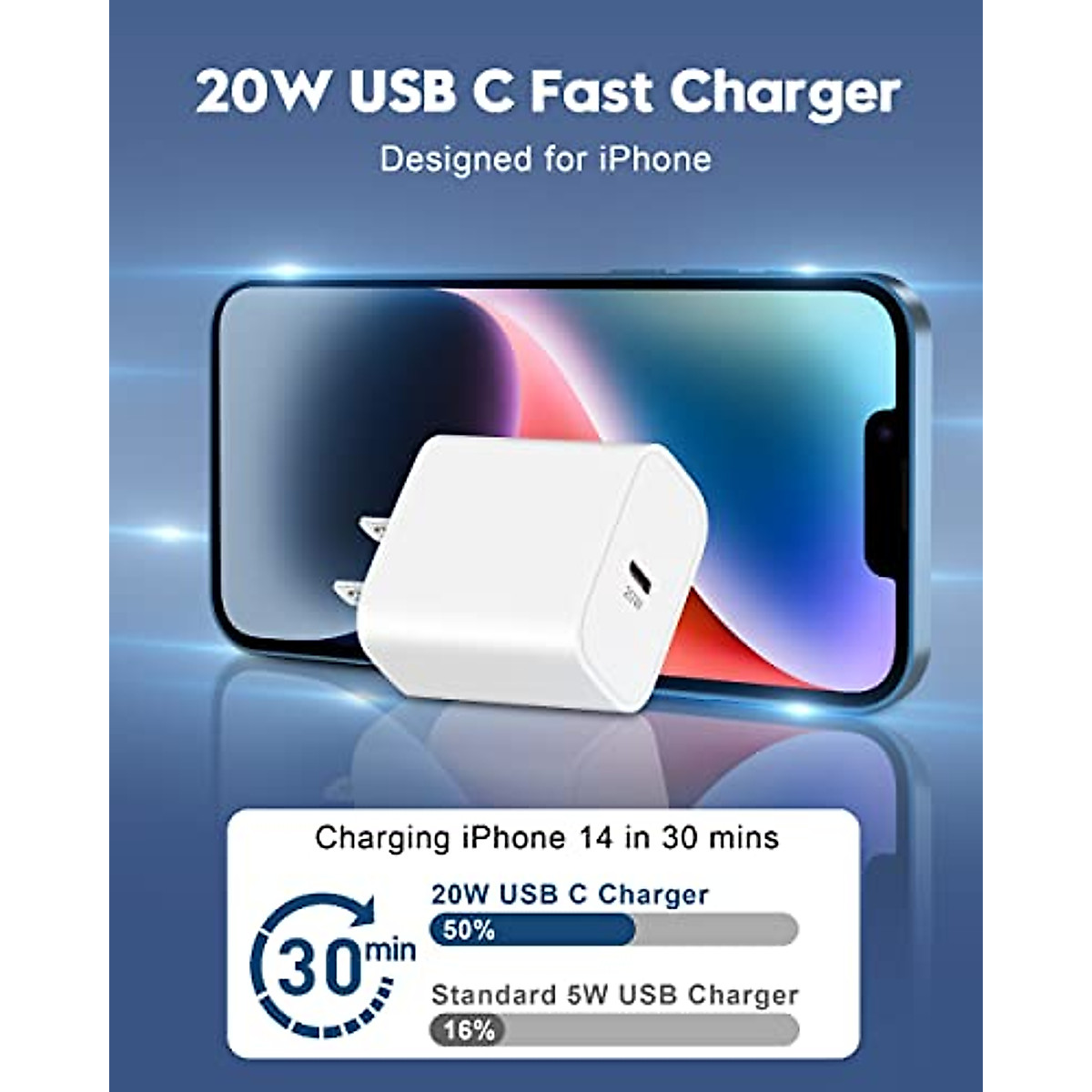 Apple Fast Charger [MFi Certified], 2Pack Apple Charger 10FT Long USB C to Lightning Cable (90 Degree) with 20W PD 3.0 USB C Wall Charger Fast Charging Block for iPhone 14 13 12 11 Pro Max XS XR, iPad