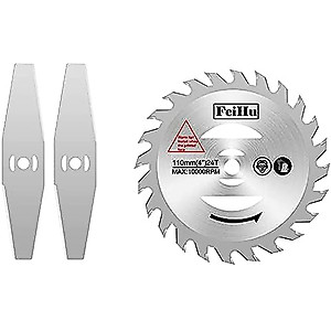 GardenJoy Weed Wacker Blades Replace, 3PCS Metal Cutter Blades Replacement for 12V Cordless Grass Trimmer