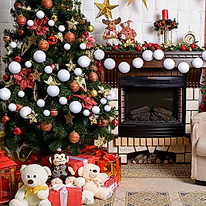 WILLBOND White Faux Fur Pompom Balls Artificial Rabbit Fur DIY Pompoms for Handbag Pendant Keychain Decoration Knitting Hat Accessory (48 Pieces,0.79 Inch)