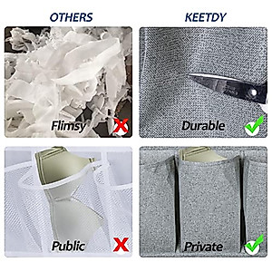 KEETDY 24 Large Over the Door Shoe Rack Hanging Shoe Organizer for Closet for Men Sneakers, Women High Heels, Grey