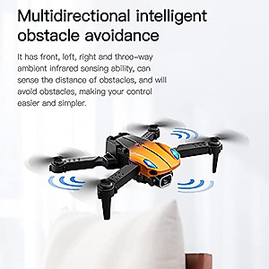 meekiee 2021 Latest Waterproof Professional RC Drone with 4K Camera Rotation,Drone with Dual Camera for Kids and Adults,E88 Pro RC Drone 4K Camera Rotation HD Wide Angle FPV Live Video (KY907 Orange)