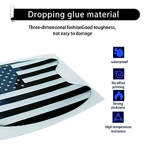 UGSHY Pack of 4 Car Door Handle Protector, Universal Car Door Handle Sticker, Anti Scratches Door Side Paint Protector, Automotive Exterior Accessories, for Cars Trucks SUVs (American Flag Black)