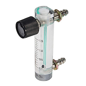 CATSELURRY Flow Meter LZB-6M Oygen Meter 0-1.5 LPM Flowmeter with Control for Detect Oygen Flow for Oygen Air Gas Adjustable