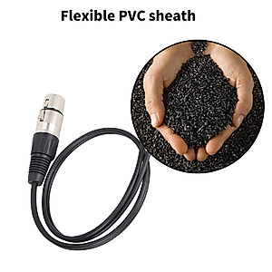 Diyeeni 1 XLR Female to 2 Male Audio Cable, Interconnect Patch Wire Adapter, Y Splitter Patch Cable for Home Theater Audio Equipment, Flexible PVC Sheath(0.5m)