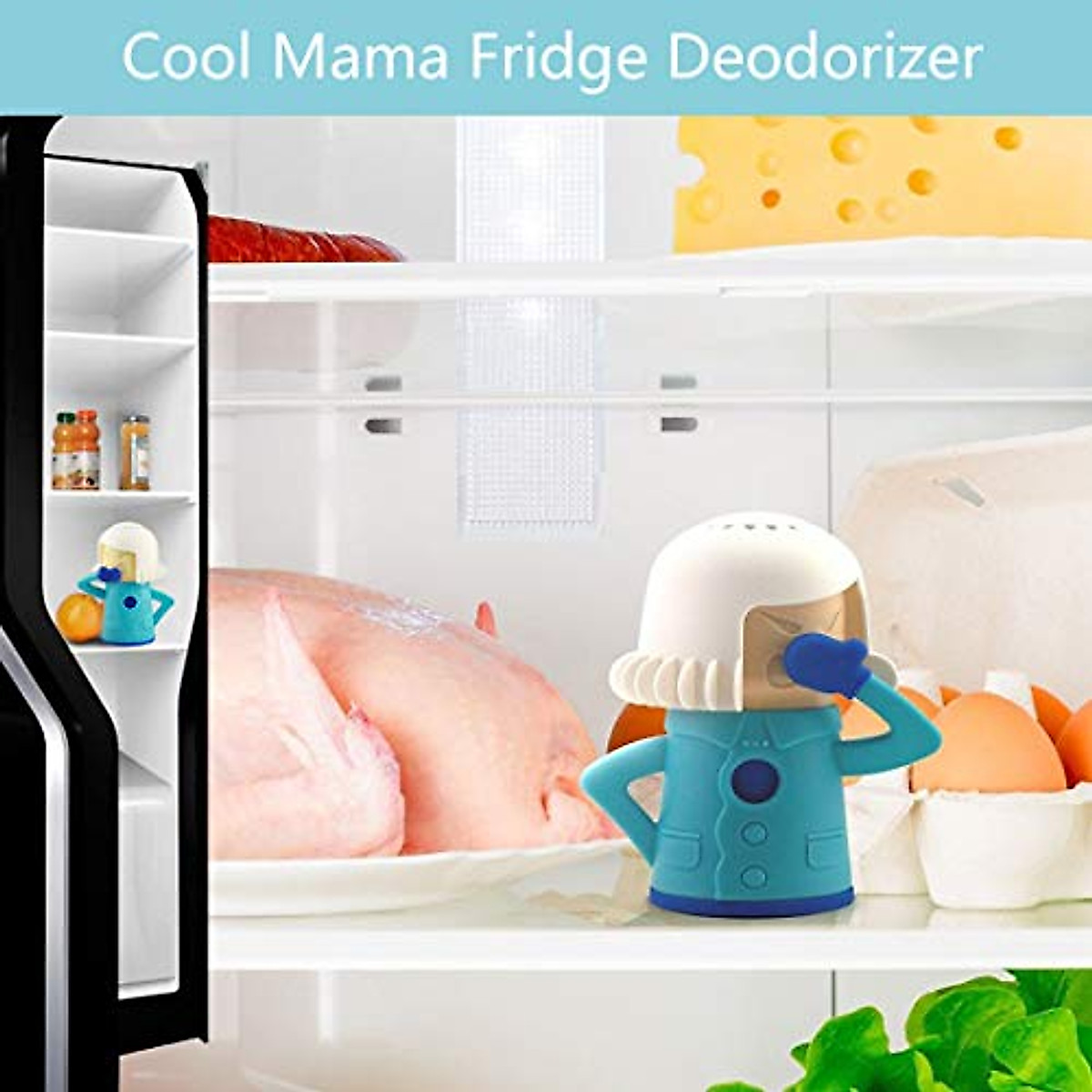 Cool Mama Fridge Deodorizer, Chilly Mama Refrigerator Deodorizer Remover Absorbs Odors, Fridge Cleaner Freezer Odor Freshener Remover, Reusable baking soda Air Purifier