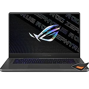 ASUS - ROG Zephyrus 15.6" WQHD 165Hz Gaming Laptop- NVIDIA GeForce RTX 3060-AMD Ryzen 9 6900HS- Fast DDR5 Memory, PCIe SSD – with Mouse Pad (24GB RAM | 1TB PCIe SSD)