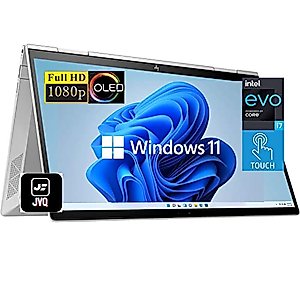 HP 2022 Newest Envy x360 2-in-1 Convertible Laptop, 13.3" FHD OLED Touchscreen, Intel Evo Platform i7-1195G7(up to 5.0 GHz), 8GB RAM, 2TB SSD, Backlit Keyboard, Fingerprint, WiFi 6, Windows 11+JVQ MP