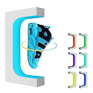 White Levitation Shoe Display Stand,Magnetic Levitation Sneakers Stand with 16 Colors Remote Control and 360° Swivel Suspension for Storefront Home Decor|Advertising Exhibition Shoe Store Display