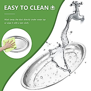 UPKOCH Stainless Steel Tray Stainless Steel Oval grilling platter serving platter serving platter Platter Oval Steaming Serving Platter