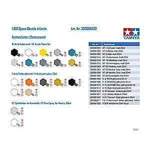 Tamiya Models Pace Shuttle Atlantis Model Kit