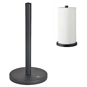 Steelware Central Paper Towel Holder Stainless Steel Countertop Free Standing Matte Black