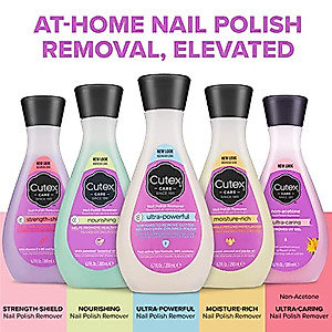 Gel Nail Polish Remover by Cutex, Ultra-Powerful & Removes Glitter and Dark Colored Paints, Paraben Free, 6.76 Fl Oz